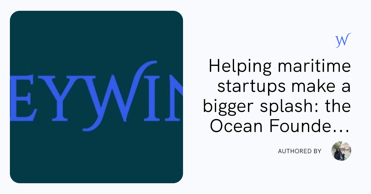 Greywing | Helping maritime startups make a bigger splash: the Ocean ...